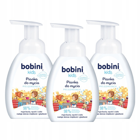 Bobini Kids Pielegnująca Pianka do Mycia 300ml x3 | Zestawy \ Kosmetyki ...